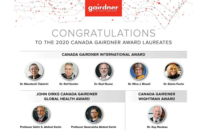 2020 Canada Gairdner Award Winners Announced